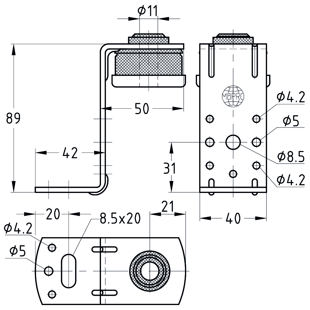 Cornière insonorisée pour gaine Cornière double avec élément ...