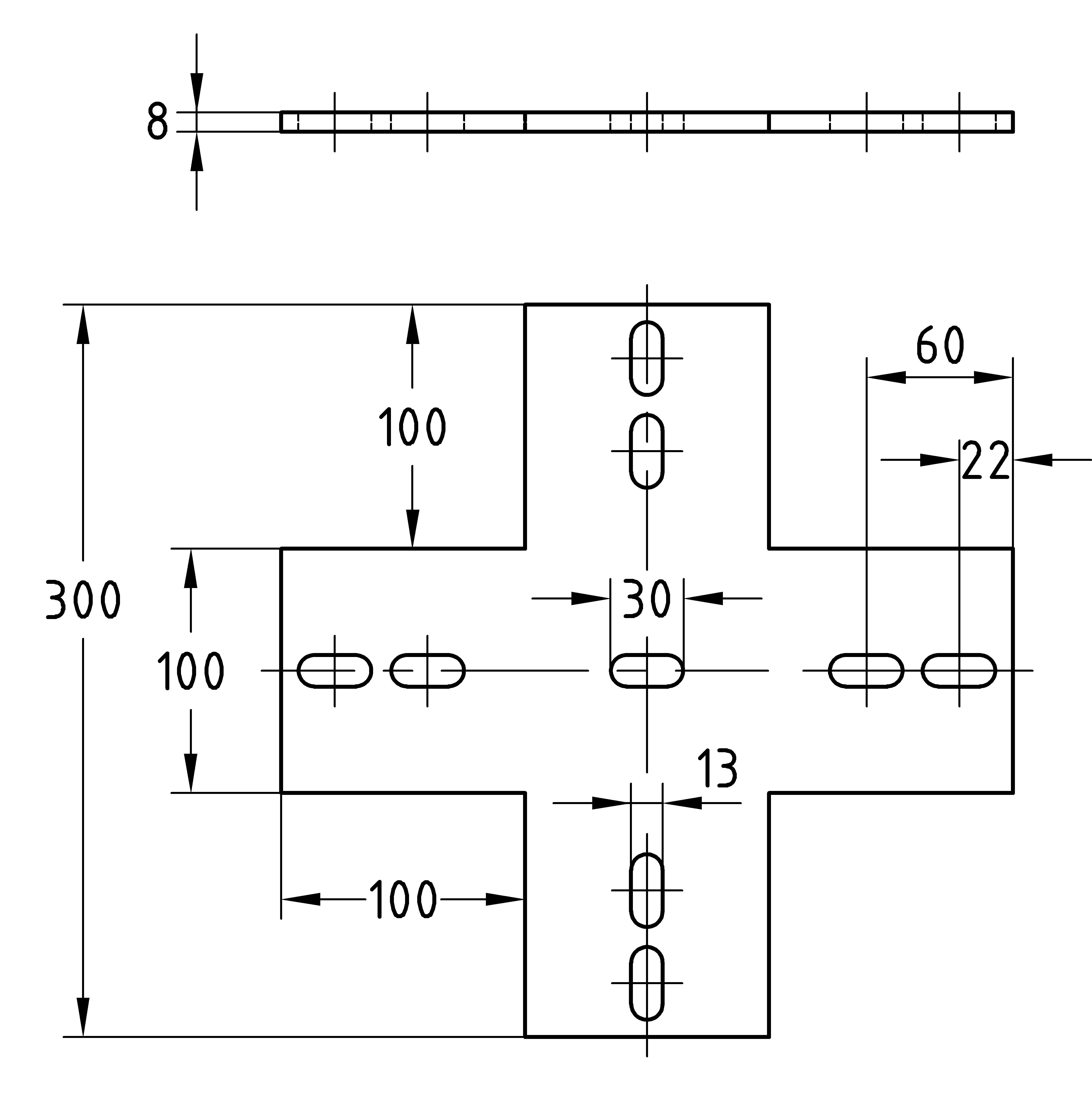 MÜPRO | MPT-Connection plates Cross plate