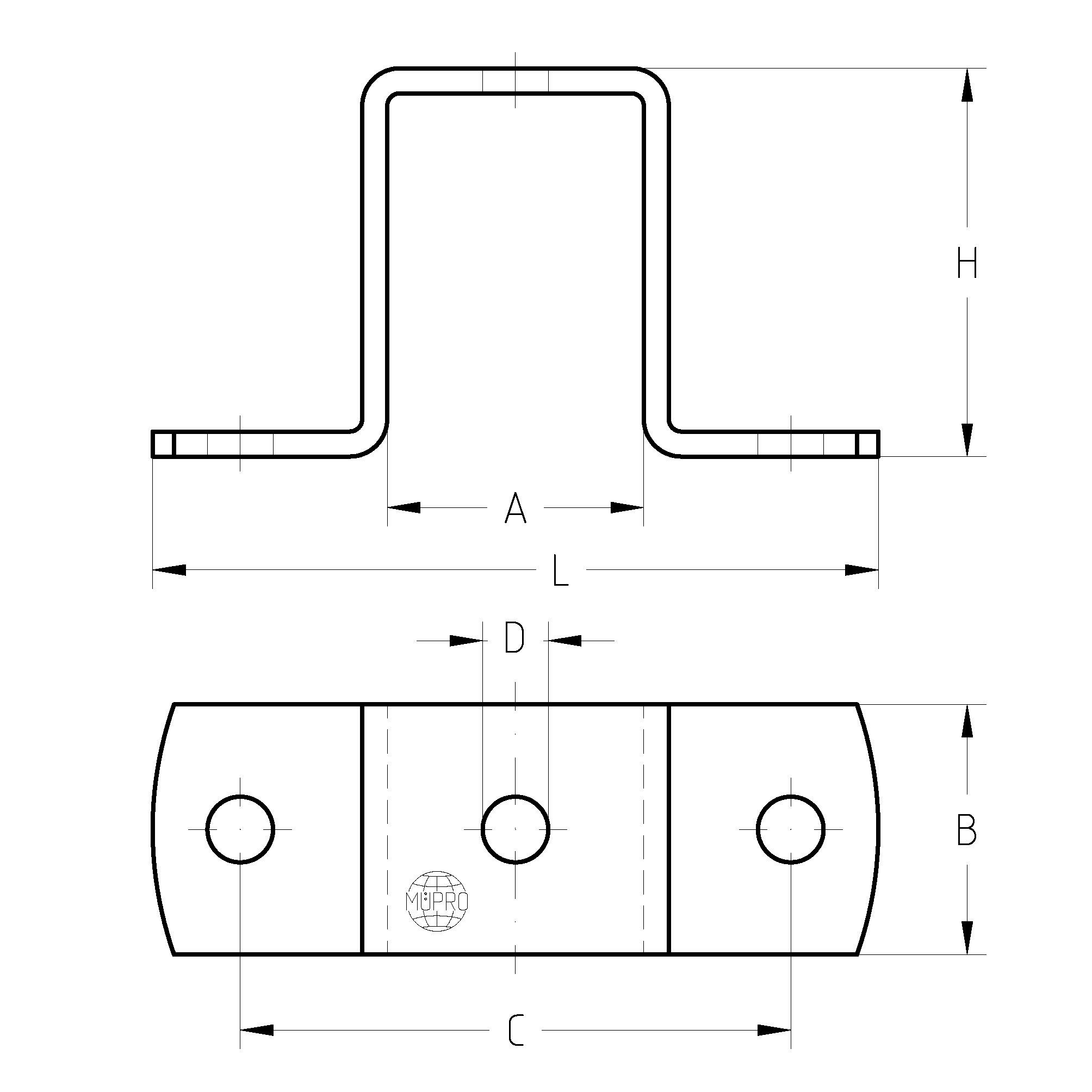 MÜPRO | MPC-Cross channel connectors galvanised | 38/40