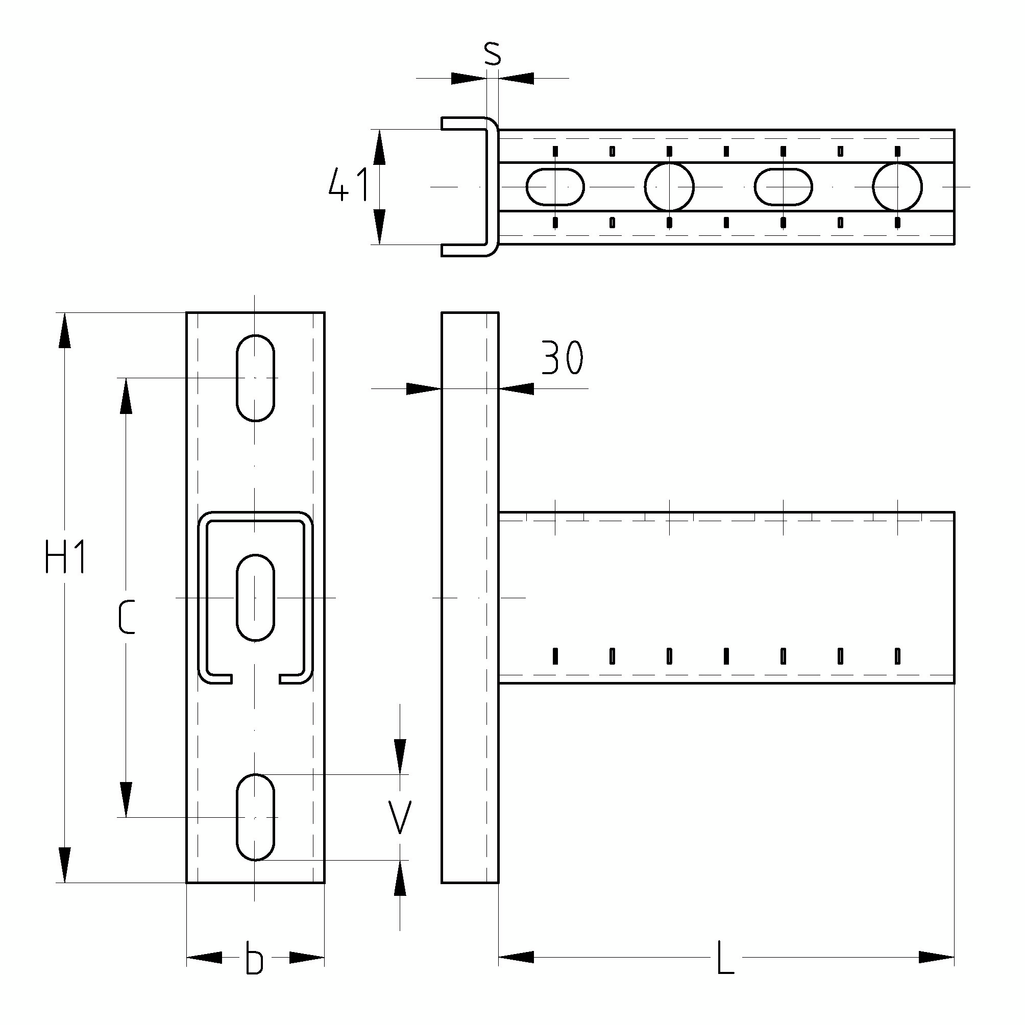 MÜPRO | MPC-Wall hanger bracket 800 | hot-dip galvanised