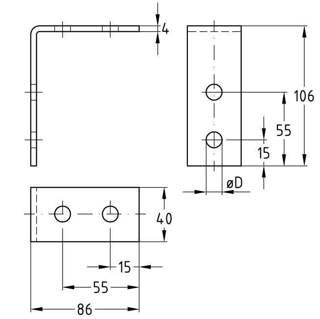 MÜPRO | Mounting angle 90° | V2A